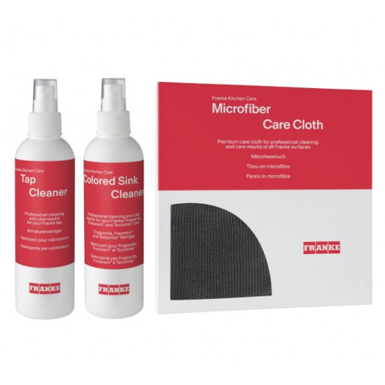 Tap Cleaner, Coloured Sink Cleaner & Microfibre Cloth Pack