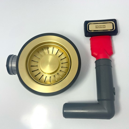 Semi Integrated Strainer Waste & Overflow - Gold