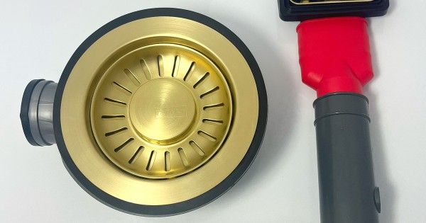 Semi Integrated Strainer Waste & Overflow - Gold